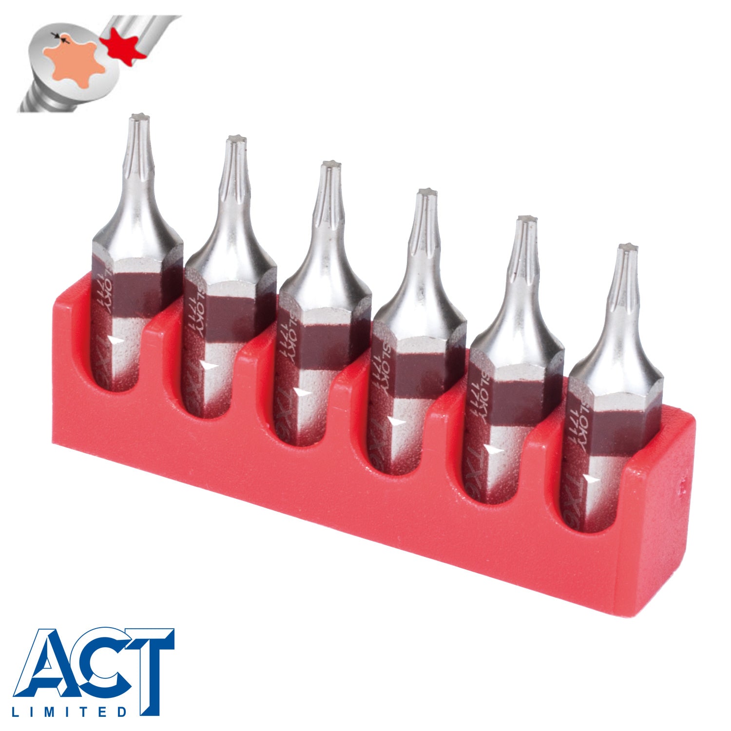 Sloky 25mm Bits for TORX® Screws 6 Pcs - TX6,TX7,TX8,TX9,TX10,TX15,TX2 ...
