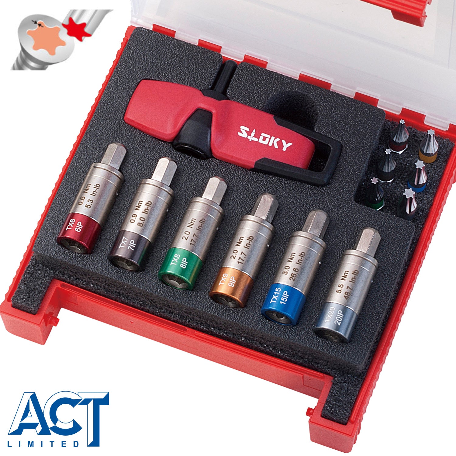 Sloky Torx Smart Screwdriver Kit - Sloky - 25mm Bits 0-TPK01-99-06K ...
