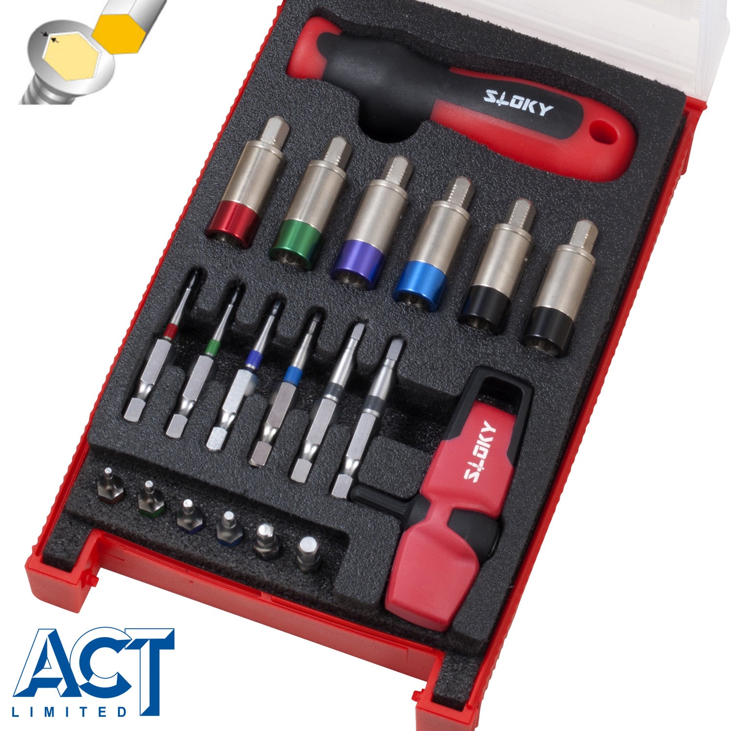 Sloky Togo Kit Torque Screwdriver for HEXAGON – 25 & 50 mm Bits ...